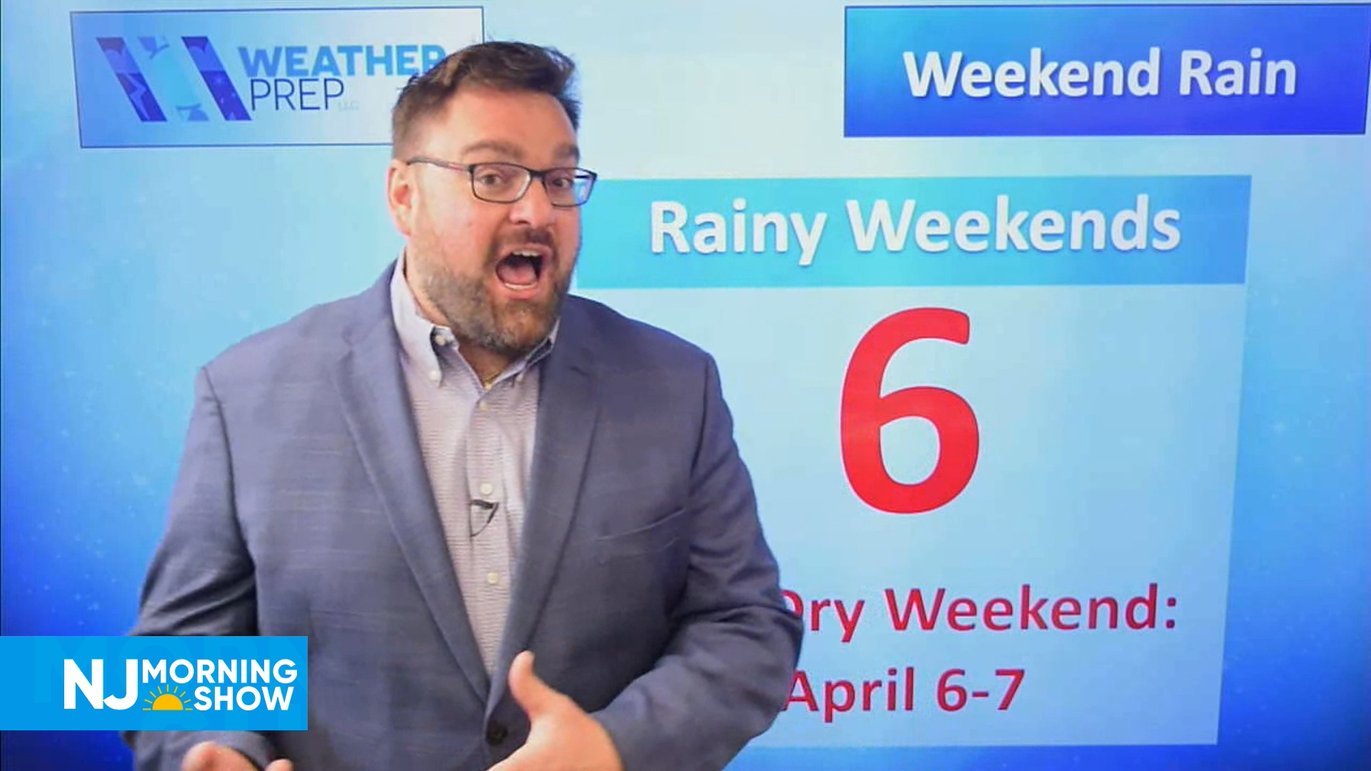NJ Morning Show - Six consecutive Wet Weekends - On New Jersey